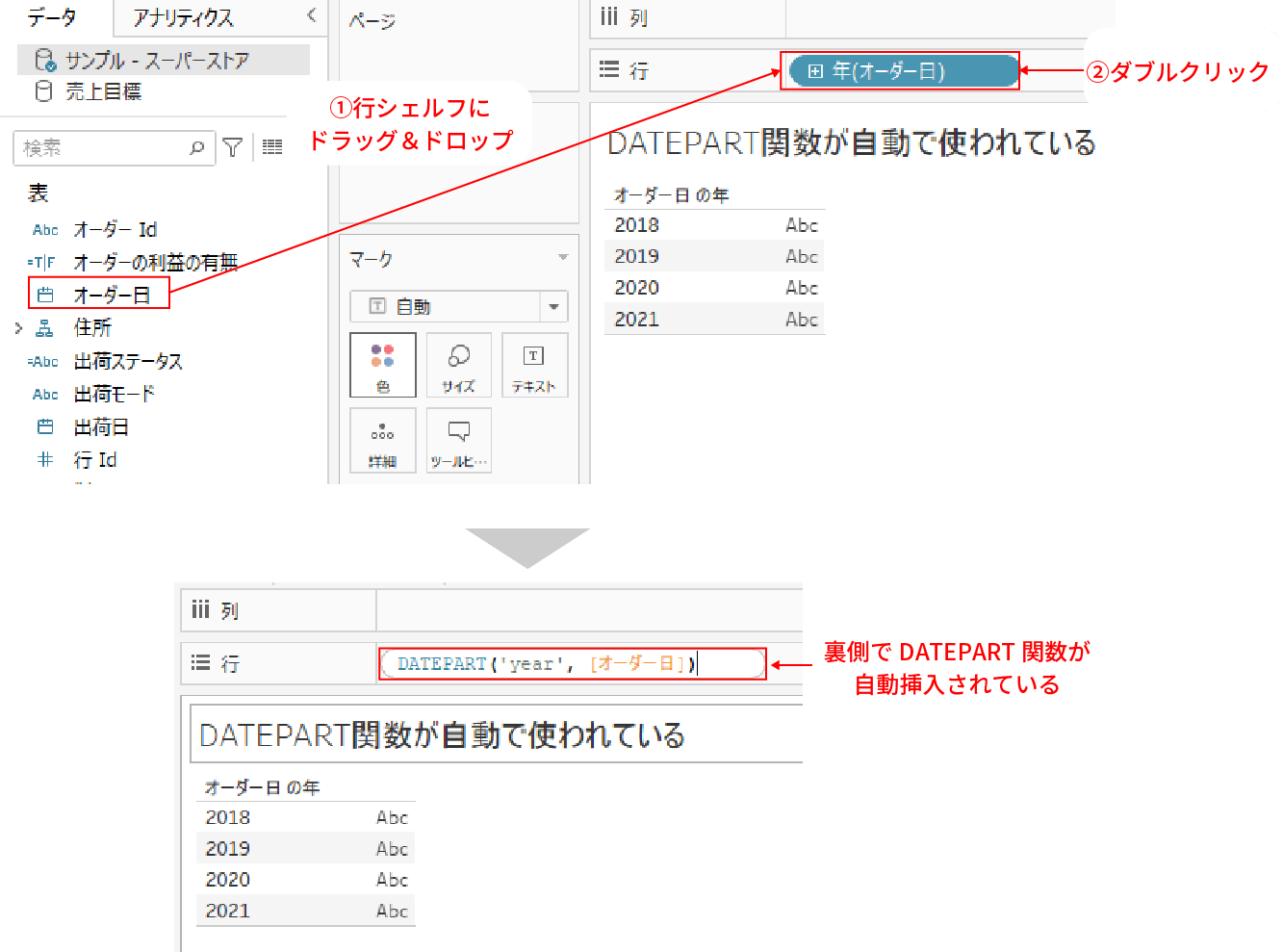 【Tableau】DATEPART関数とは？わかりやすく解説！ | プログラミングノート